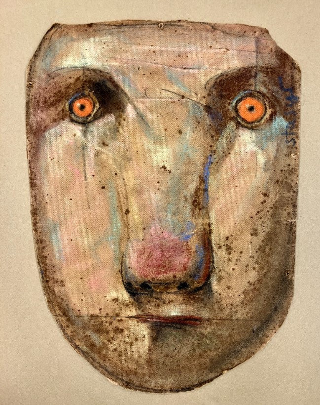 Stasys Eidrigevičius | Liudytojas, 1990 | Pastelė,kartonas, 51,2x37,5 ...